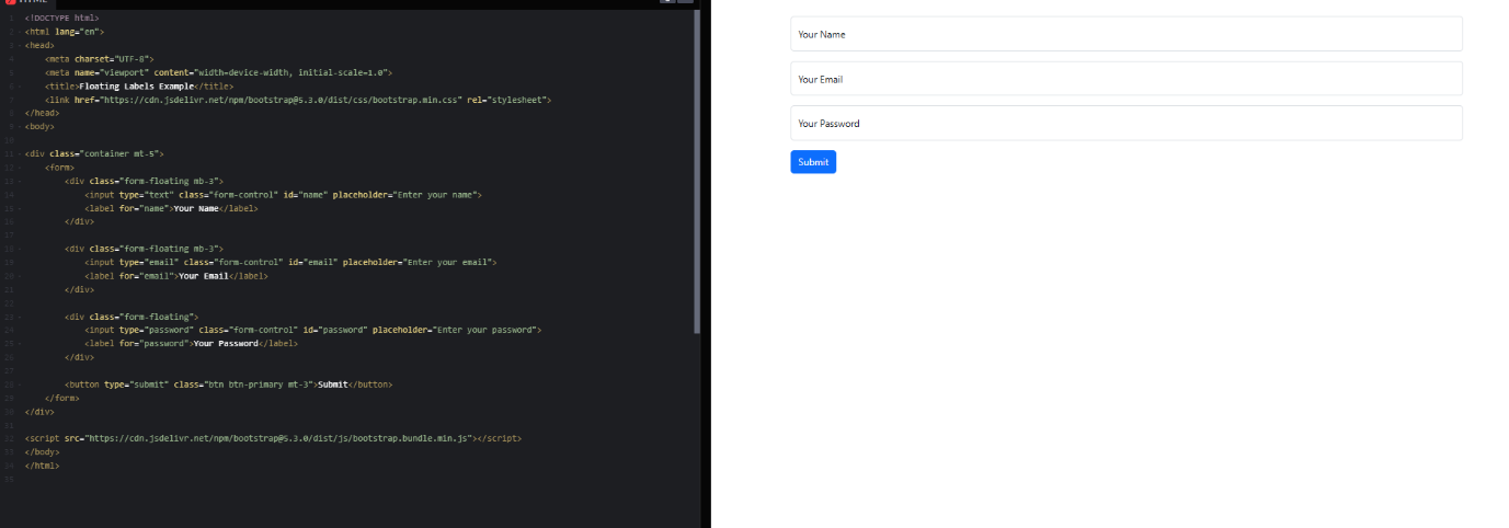 Bootstrap Floating Labels Tutorial At Iqra Technology