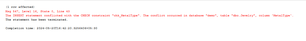 "SQL CHECK Constraint | Free Online SQL Course